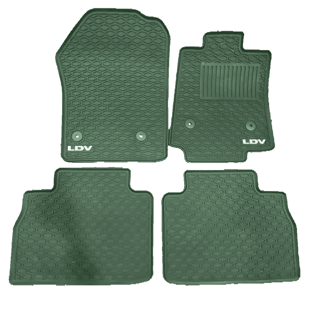 LDV D90 OEM Genuine Floor All Weather Rubber Mats With Logo Front ...